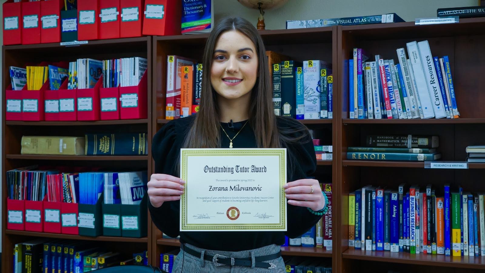 Outstanding Tutor Award – Lincoln’s Library
